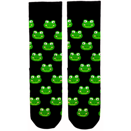 Colorful Happy Socks with Frog Pattern - Toongtow