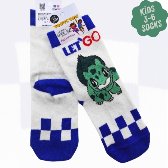 Bulbasaur Pokemon Kids Socks - Toongtow